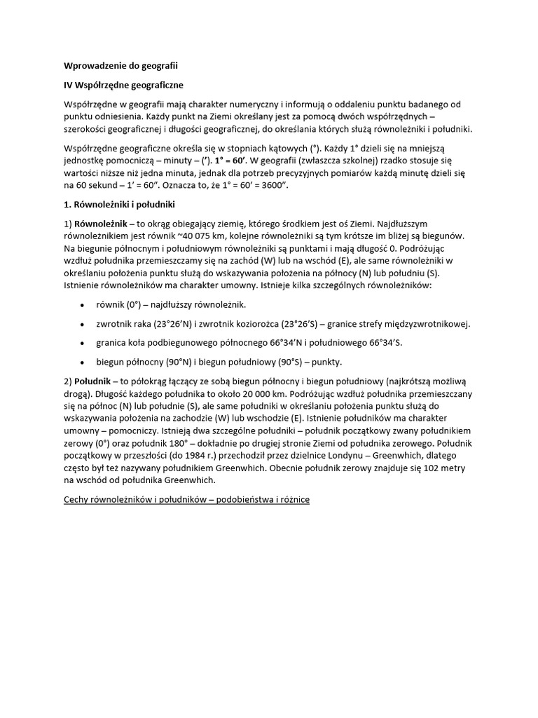 Wprowadzenie Do Geografii | PDF