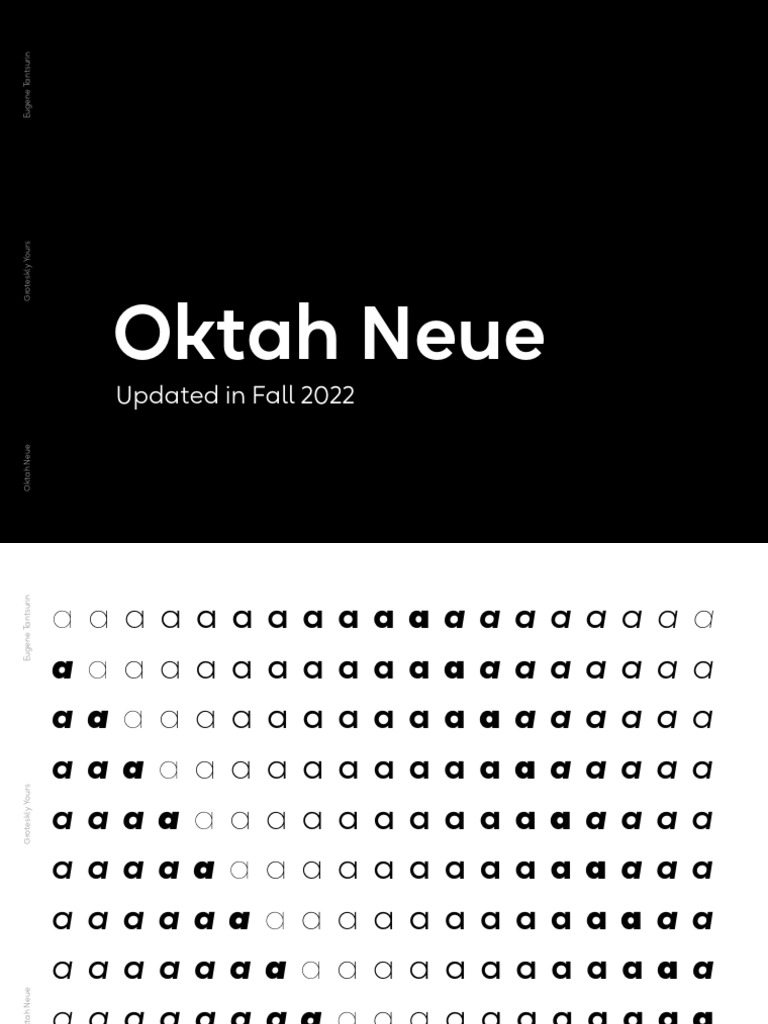 Oktah Neue: A Designer's Typeface | PDF | Typefaces | Writing