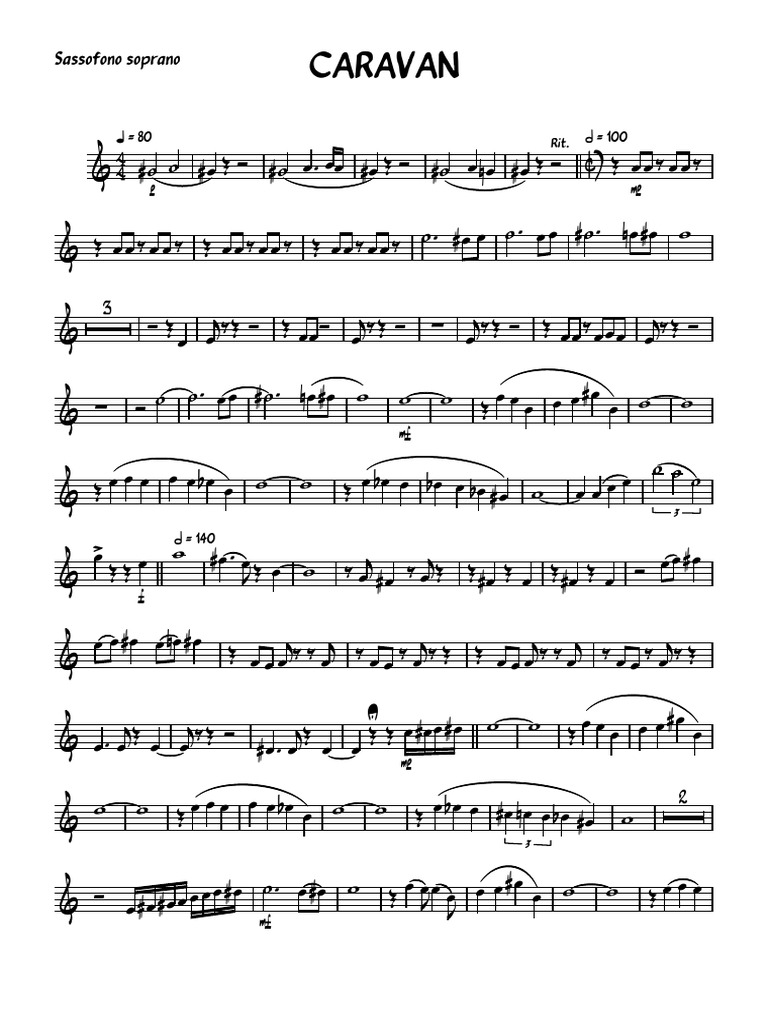 CARAVAN-Sassofono Soprano | PDF