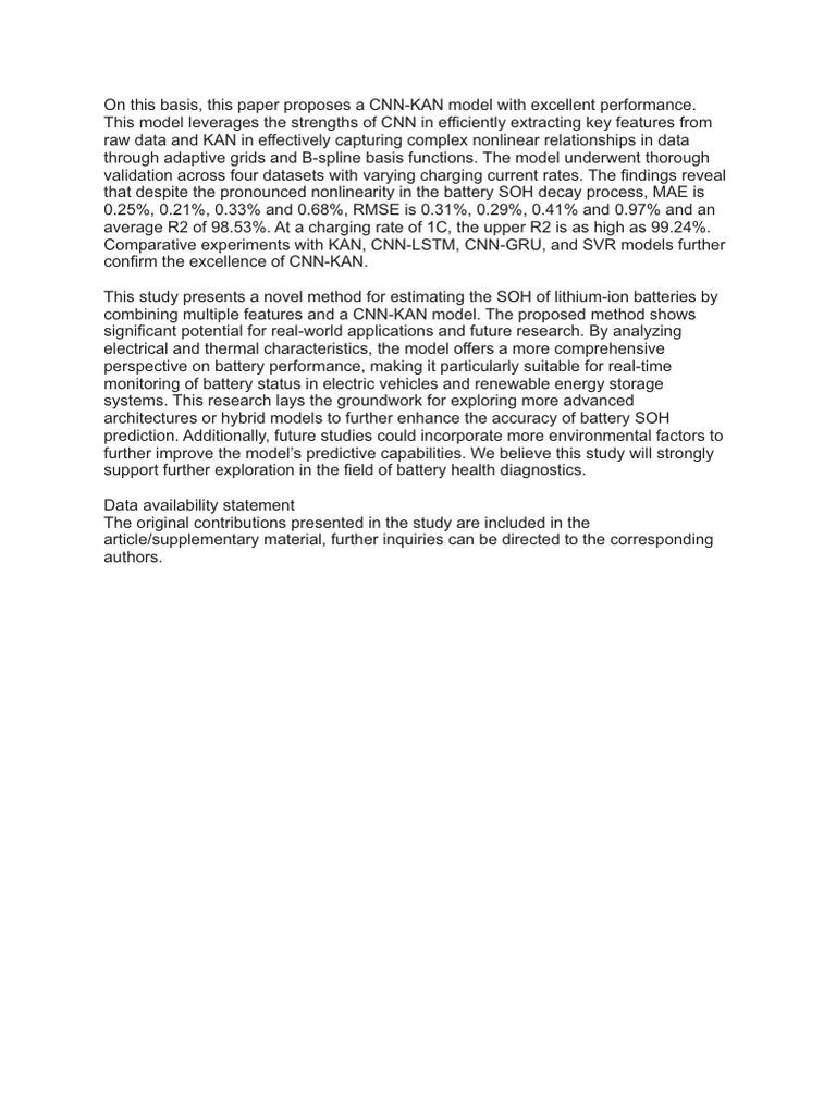 Study Introduces An SOH Estimation3 | PDF