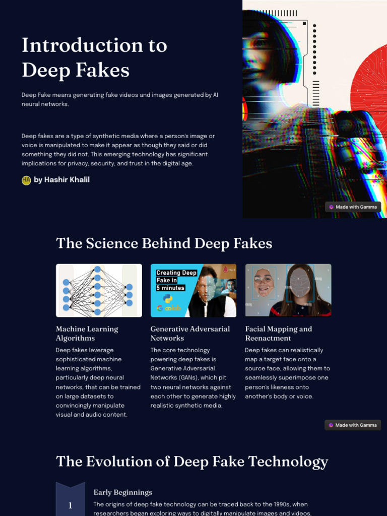 Introduction To Deep Fakes | PDF | Artificial Intelligence | Intelligence (AI) & Semantics