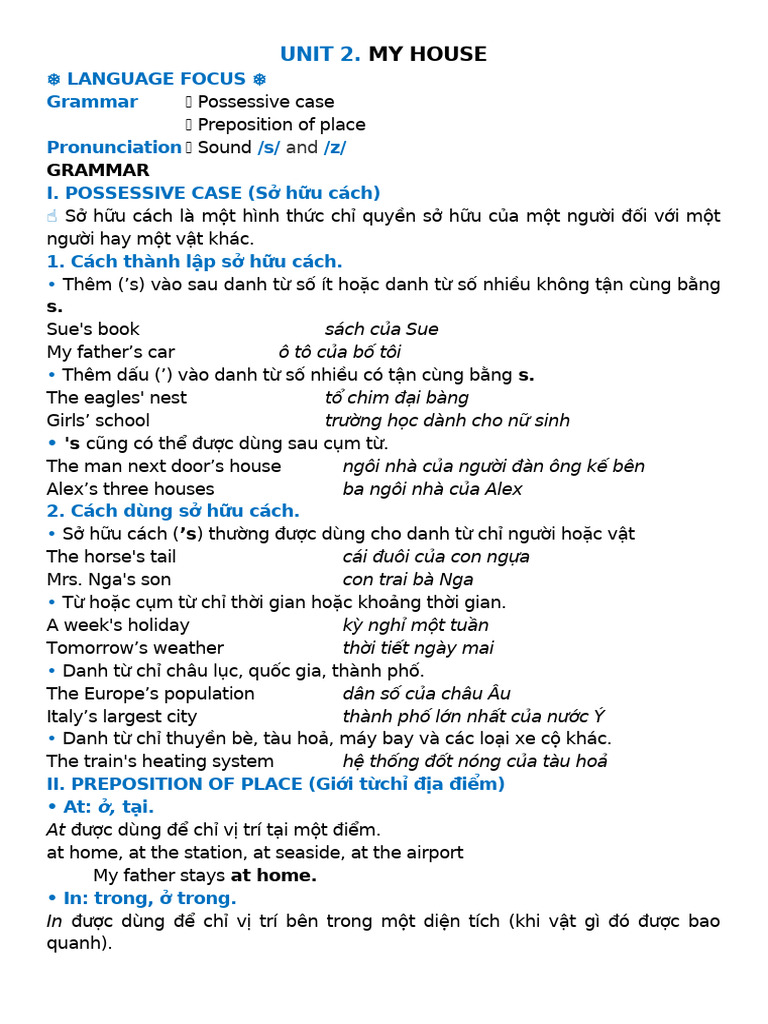 (Grade 6) Unit 2 - Revision | PDF | Bedroom | Interior Design