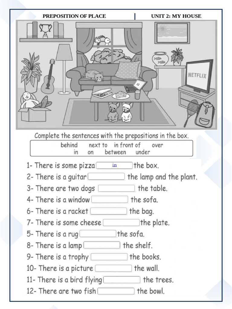 (Grade 6) Unit 2 - Preposition of Place (Teamwork) | PDF