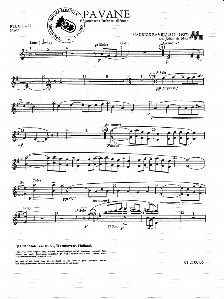 MADERA - Ravel - Pavane | PDF