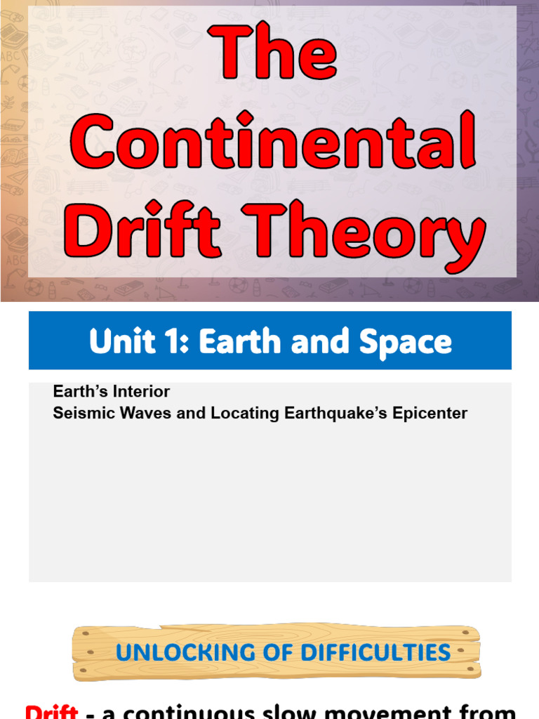 Continental Drift Theory | PDF | Plate Tectonics | Seabed