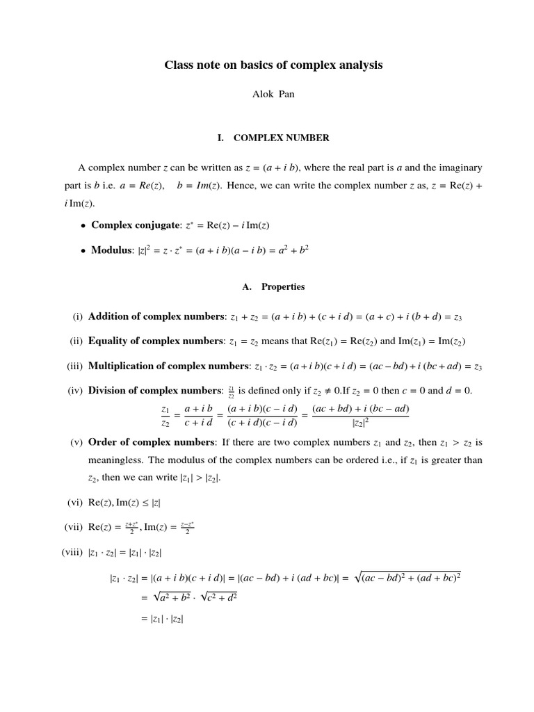Complex_variables (2) | PDF | Complex Number | Numbers
