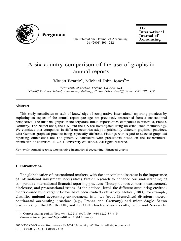 A Six-Country Comparison of The Use of Graphs in Annual Reports | PDF ...