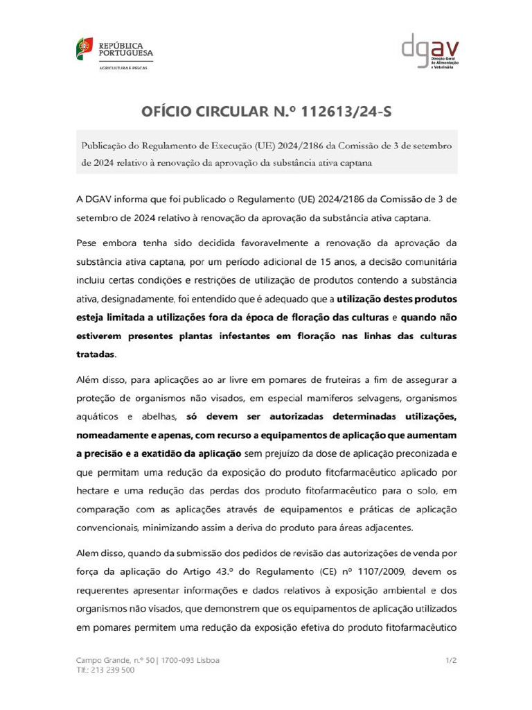Oficio-Circular-Captana Restricoes 30 09 2024 | PDF