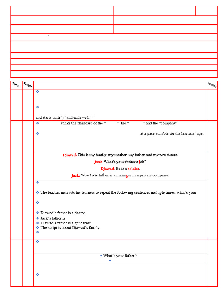 Jobs and Occupations Lesson Plan | PDF | Reading Comprehension | Vocabulary