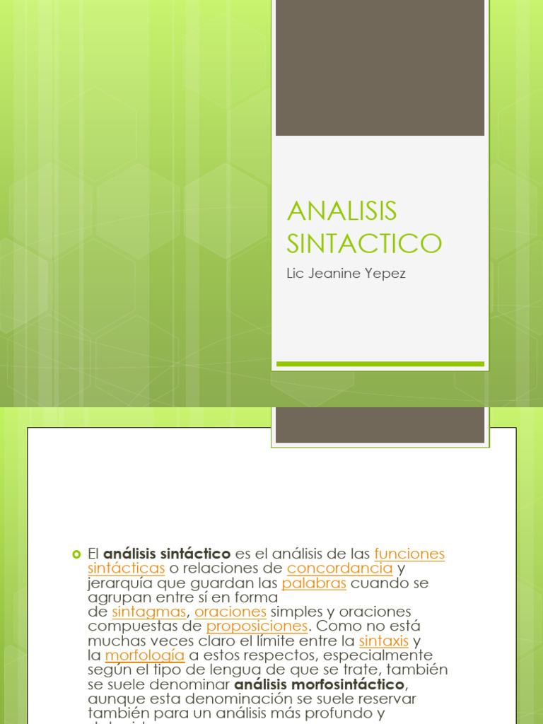 Análisis Sintáctico: Sintagmas y Ejemplos | PDF | Oración (Lingüística ...