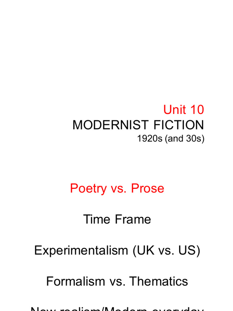 10 Modernist Fiction PRINT | PDF | Ernest Hemingway