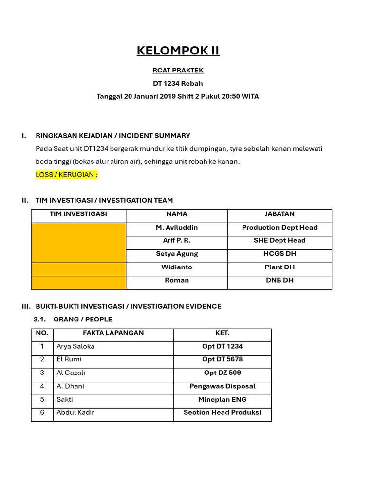 Contoh RCAT Batch 7 - Kelompok 2 | PDF