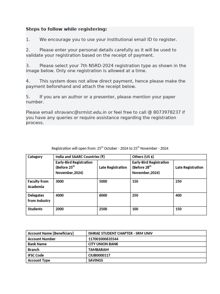 Registration Template | PDF | Career & Growth