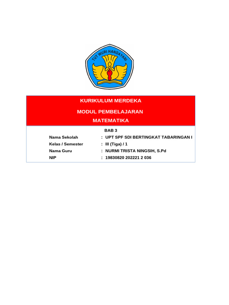 Matematika Kelas 3 Bab 3 | PDF