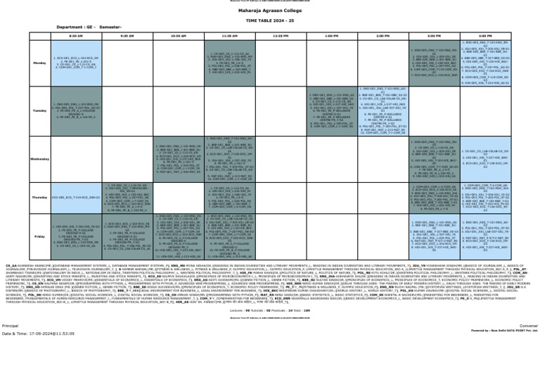 ge timetable | PDF
