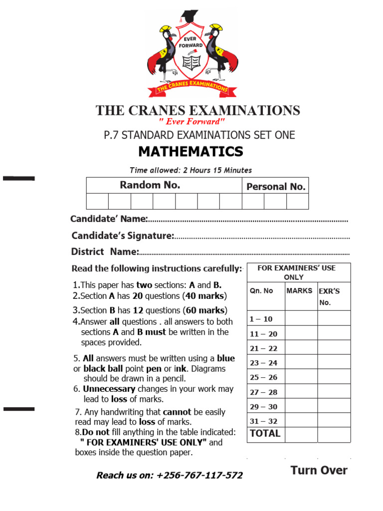 MTC SET 1-THE CRANES | PDF | Mathematics