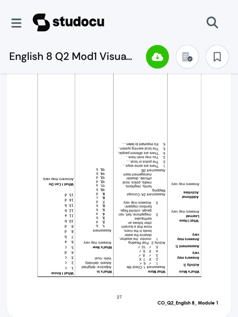 English 8 Q2 Mod1 Visual Verbal Relationships V8 - 8 English Quarter 2 - Module 1 Explaining ...