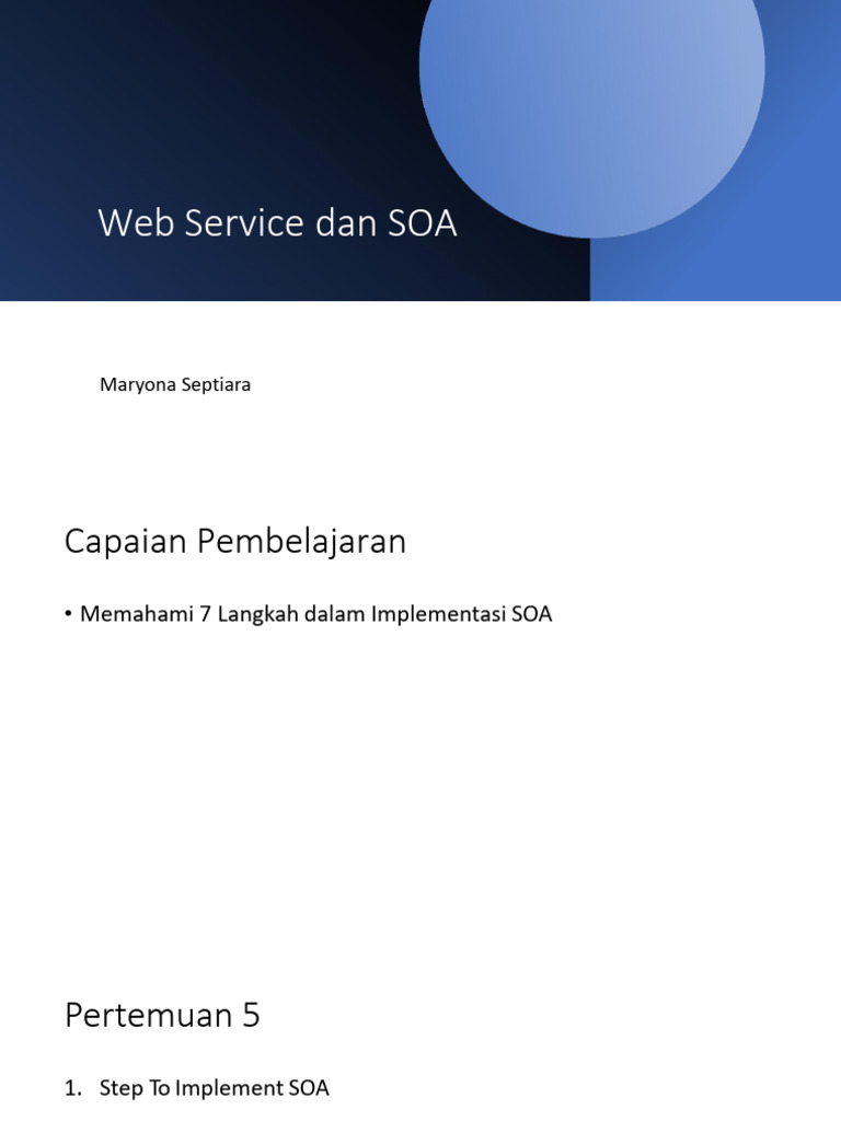 Langkah-Langkah Menuju SOA | PDF