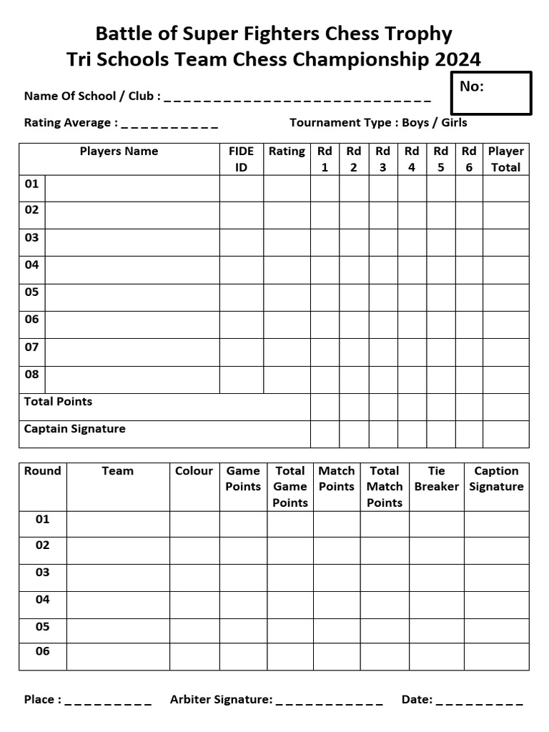 New Team Card for Team Tournaments 2019 | PDF