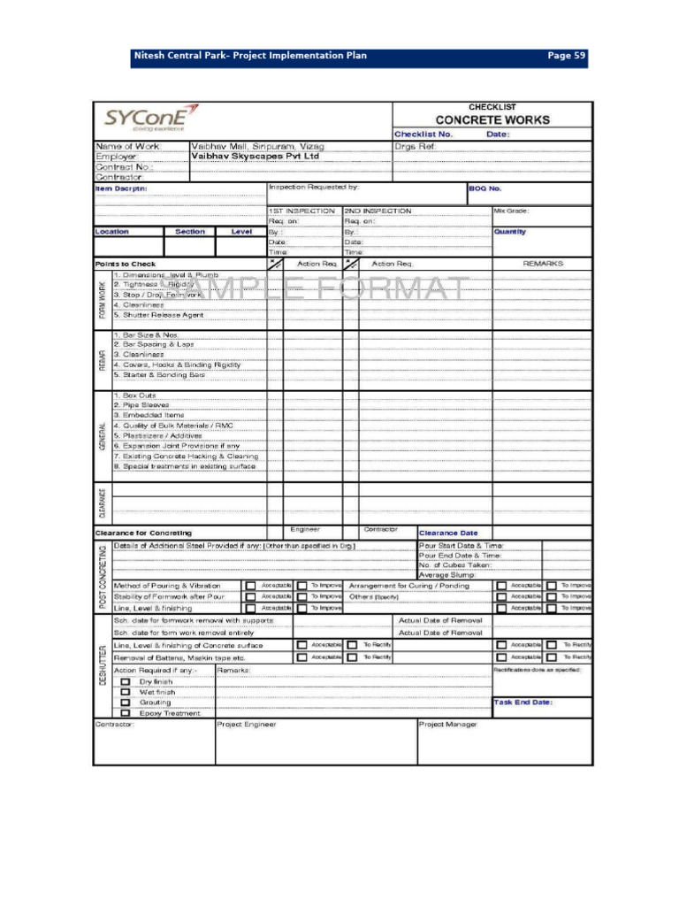 Concrete Checklist | PDF
