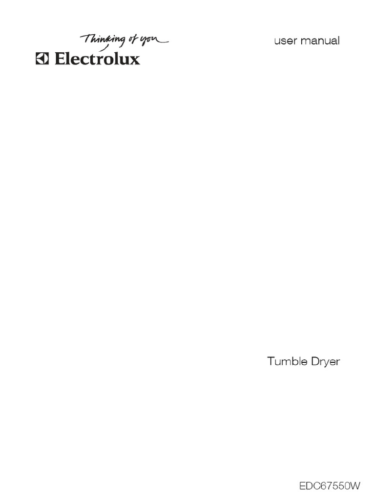 Electrolux EDC67550W User Manual | PDF