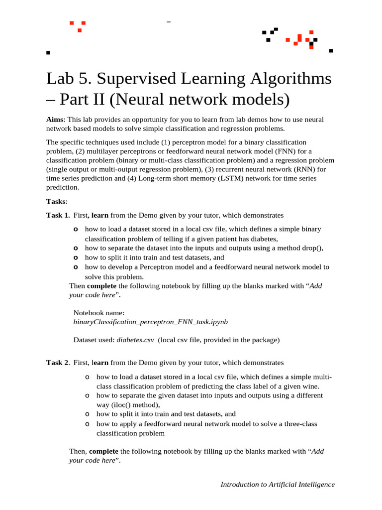 Lab 5 Specification-3 | PDF | Artificial Neural Network | Computational Neuroscience