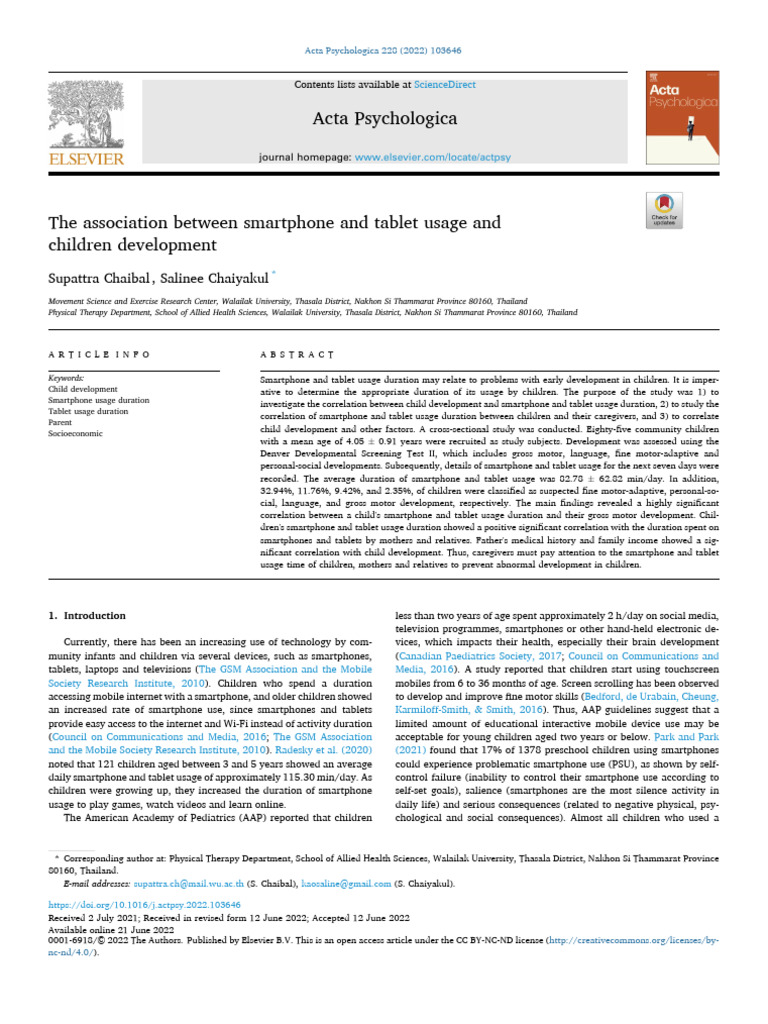 Impact of Device Use on Child Development | PDF | Child Development