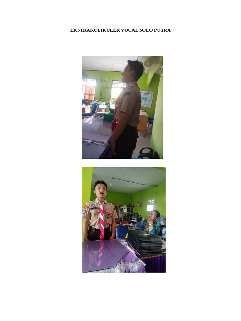 Ekstrakulikuler Vocal Solo Putra | PDF
