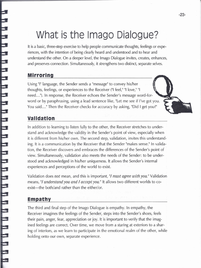 Understanding the Imago Dialogue | PDF