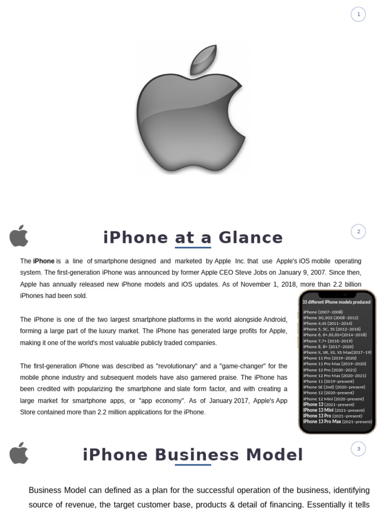 iPhone Business Model Overview | PDF | I Phone | Apple Inc.