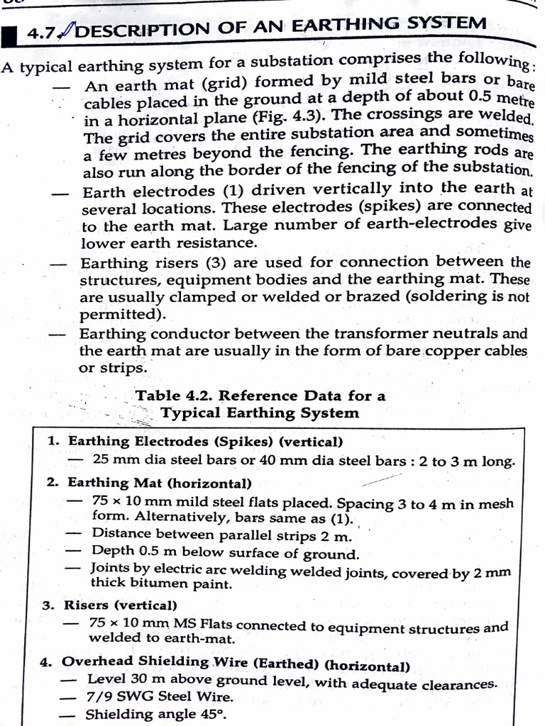 Substation Earthing System Guide | PDF | Electrical Components | Materials Science