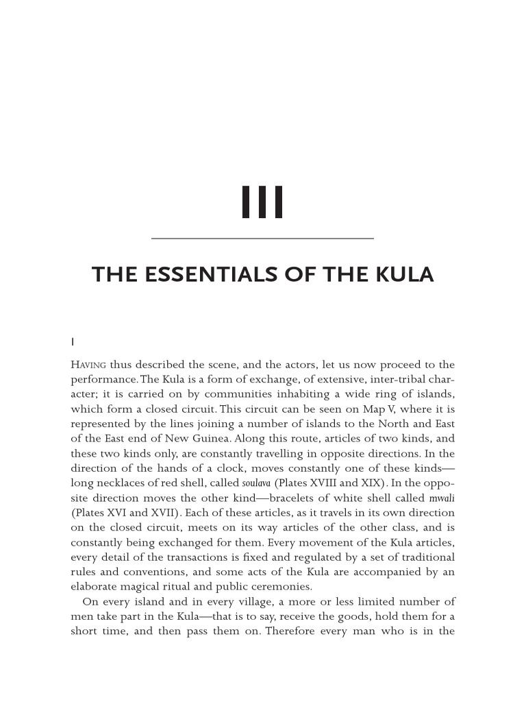 Malinowski - Essentials of The Kula | PDF | Inquiry