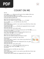 Count On Me Lyrics | PDF | Refrain | Song Structure