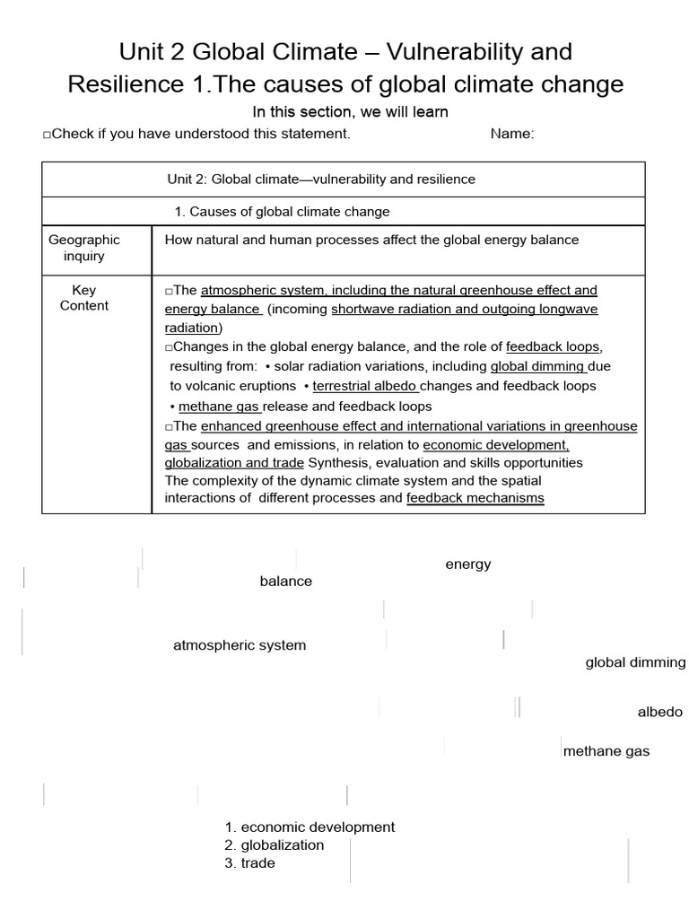 Unit 2 Climate Change - Jason | PDF | Atmosphere Of Earth | Greenhouse ...