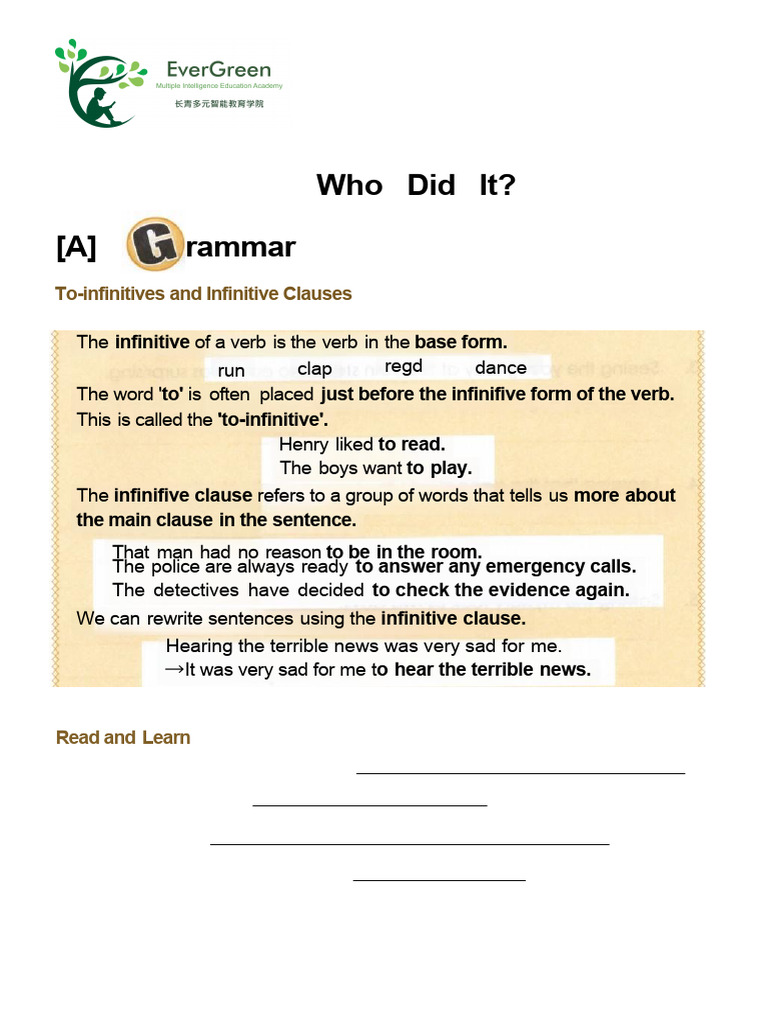 Year 6 English Comprehension Exercise | PDF | Syntax | Linguistics