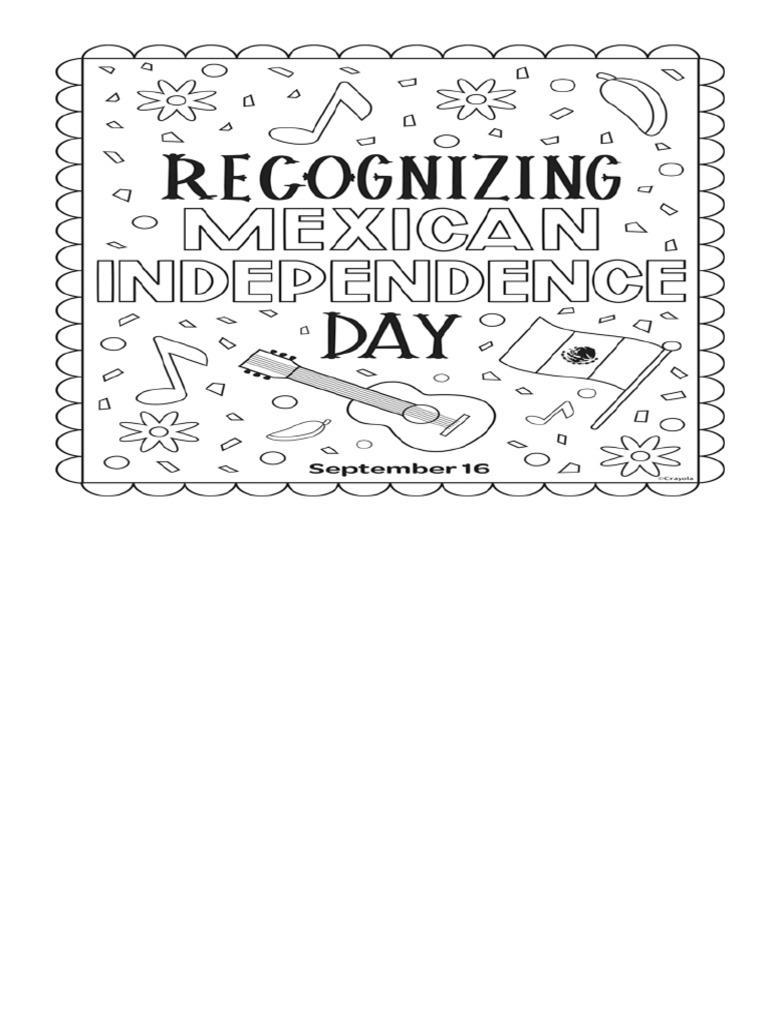 Mexican Independence Day Coloring Page _ crayola.com | PDF