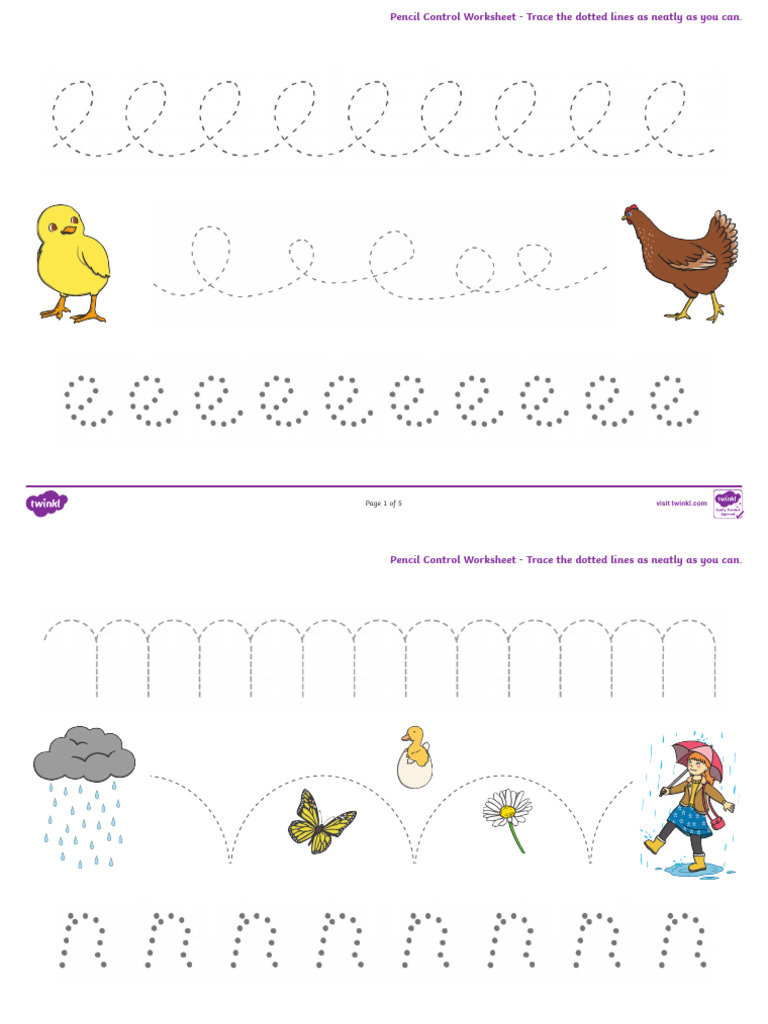 T T 17338 Spring Pencil Control Activity Sheets Ver 3 | PDF | Home & Garden