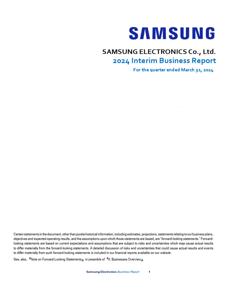 2024 1Q Interim Report | PDF | Credit Risk | Financial Risk