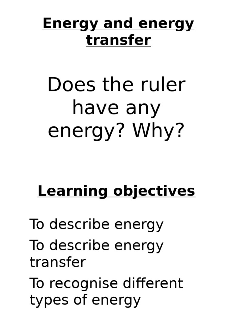 Understanding Energy Types and Transfers | PDF | Potential Energy ...