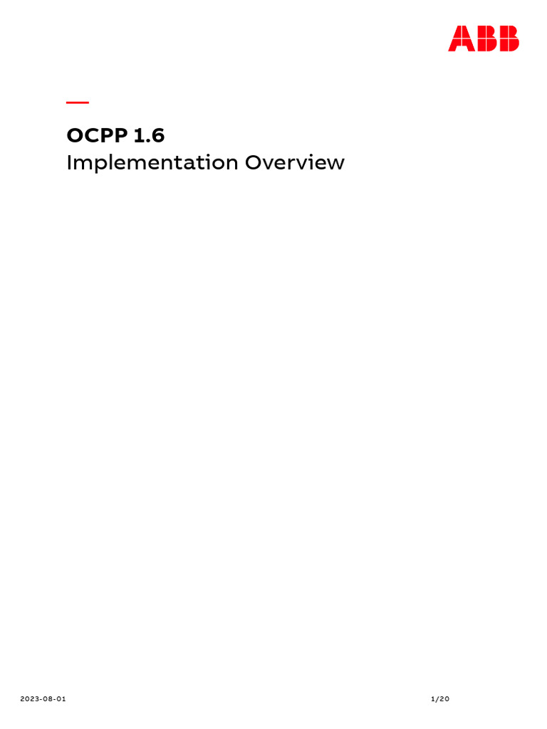 OCPP 1.6 Implementation Overview | PDF | Battery Charger | Boolean Data ...