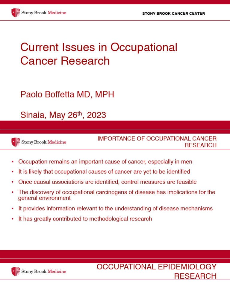 Occupational Cancer Research Insights | PDF | Cancer | Epidemiology