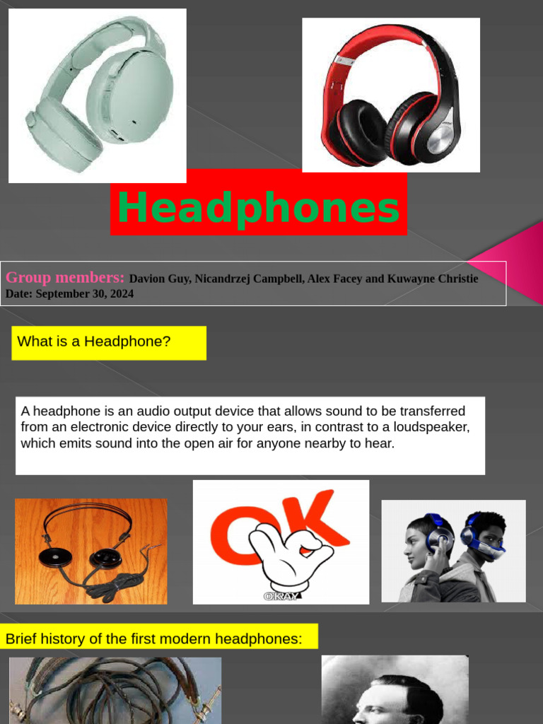 Headphones PowerPoint | PDF
