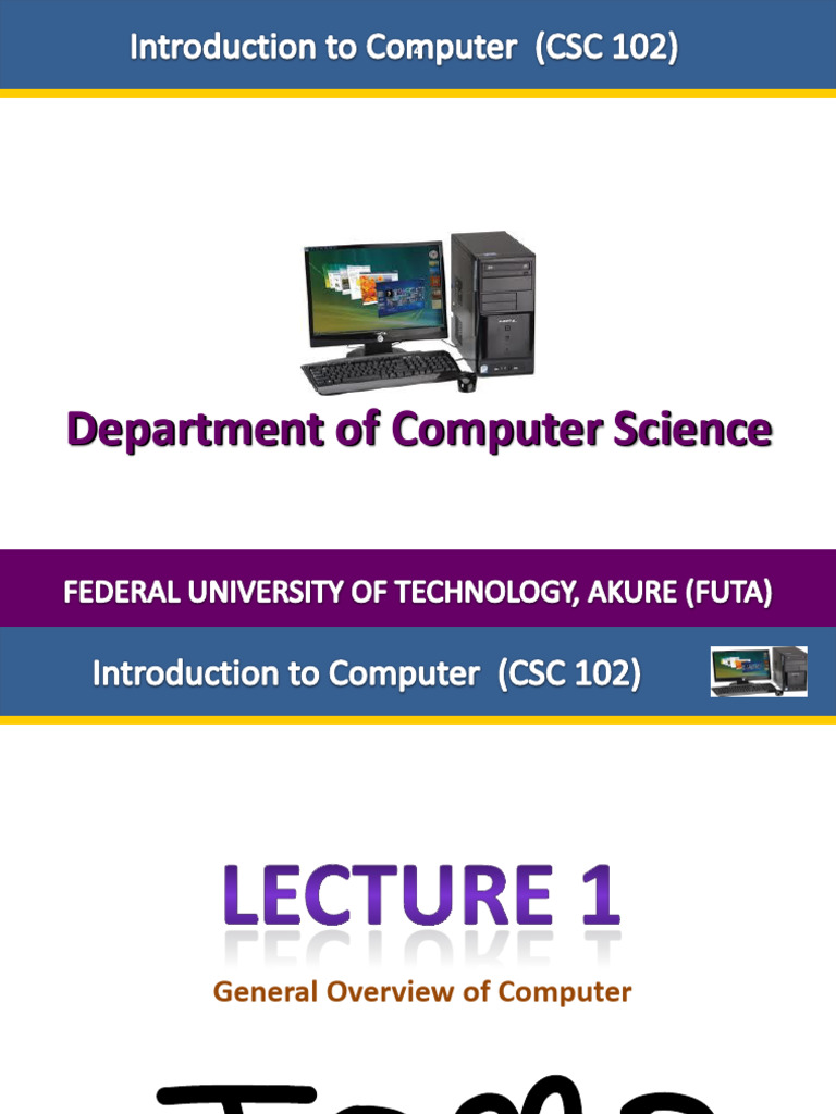 CSC 102 Slides | PDF | Programming | Computer Program