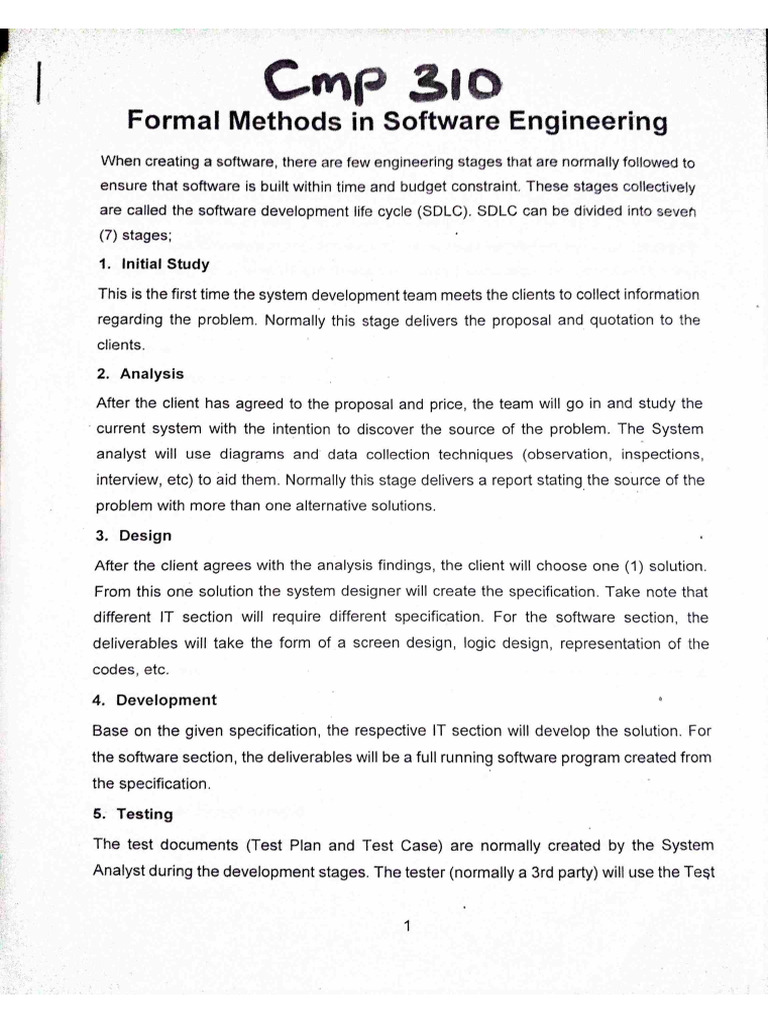 CMP 310 First Part | PDF