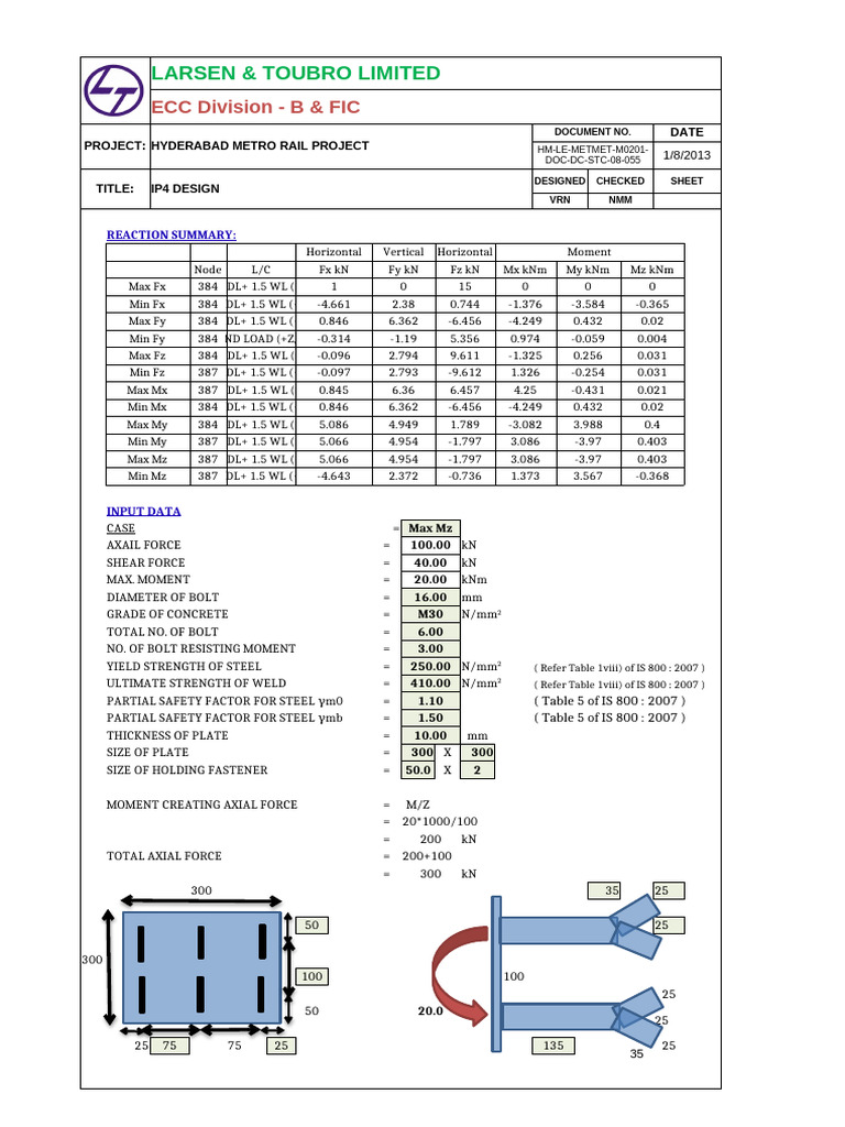 Insert Plate Design | PDF | Screw | Bending
