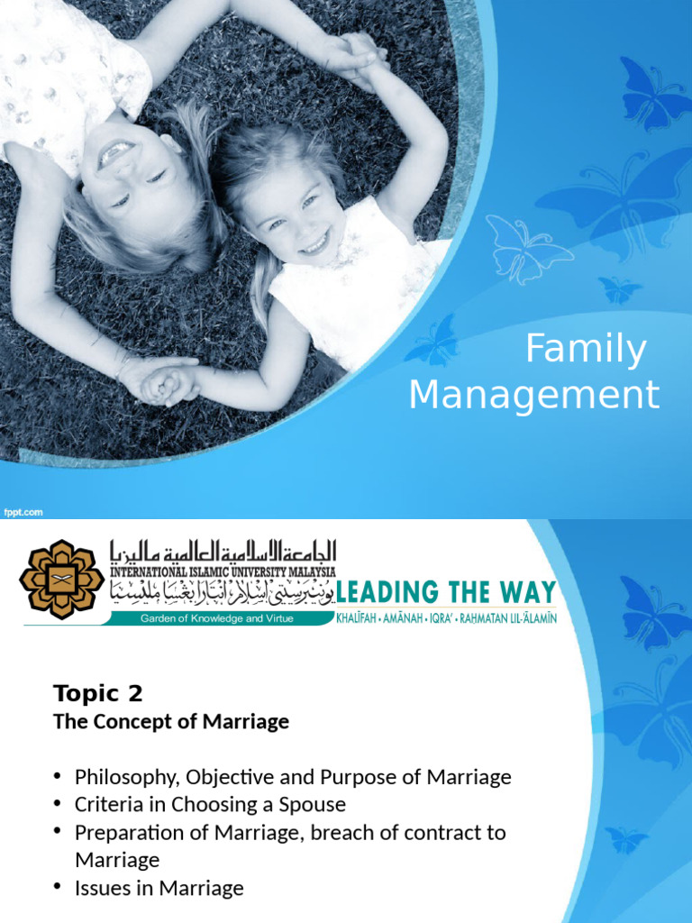 Family-Management 2 Marriage | PDF | Marriage | Chastity