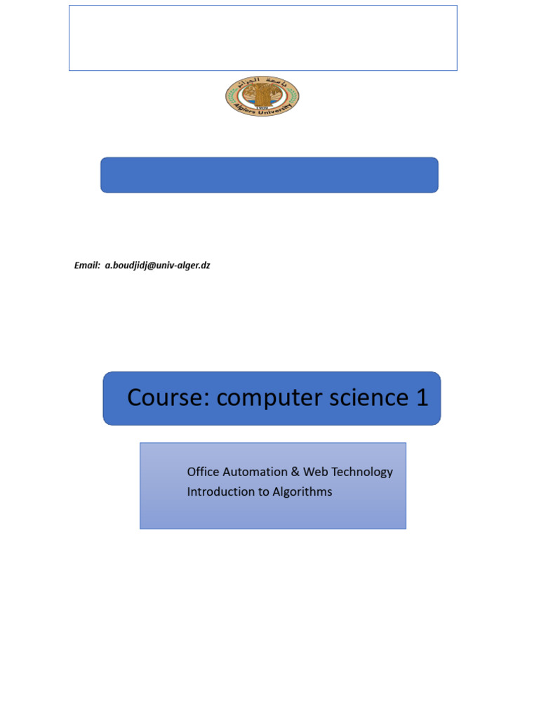 Cours Computer Science 1 (1) | PDF | Personal Computers | Calculator