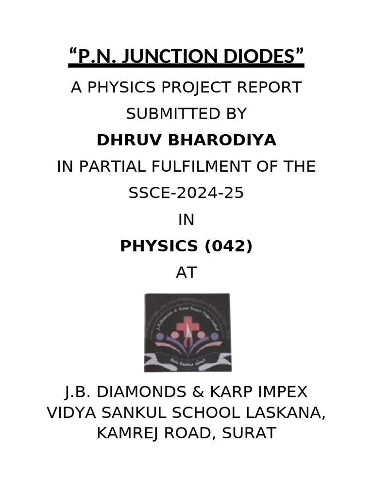 dhruv | PDF | P–N Junction | Doping (Semiconductor)