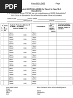 Revised Form S02 UDISEPlus 2024 25 Format For Student Addition | PDF | Social Institutions ...