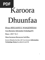 Karoora Hojii Bara 2016 | PDF